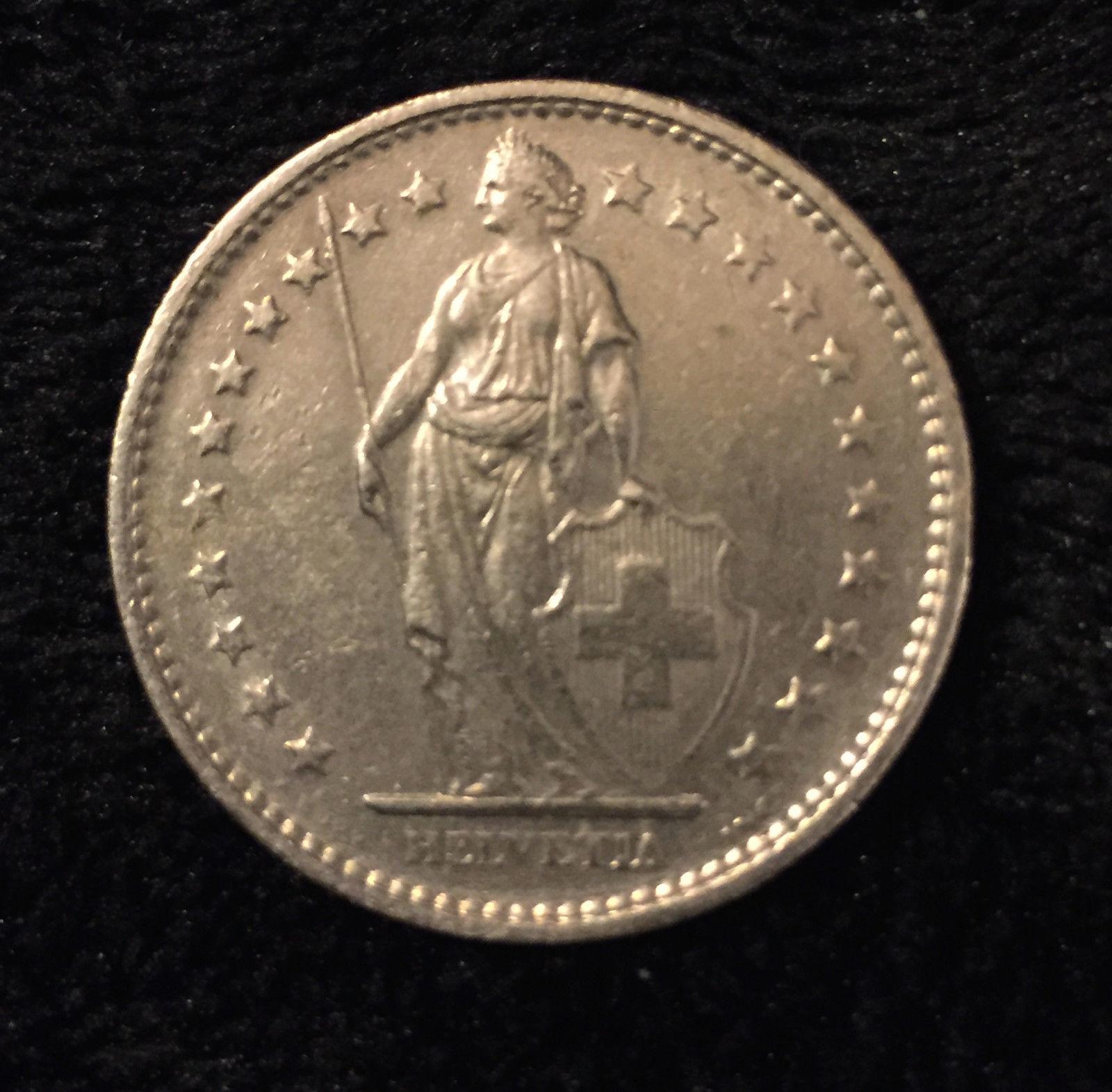 Цена монеты 2 франка (francs) 1970 года Швейцария: стоимость по ...