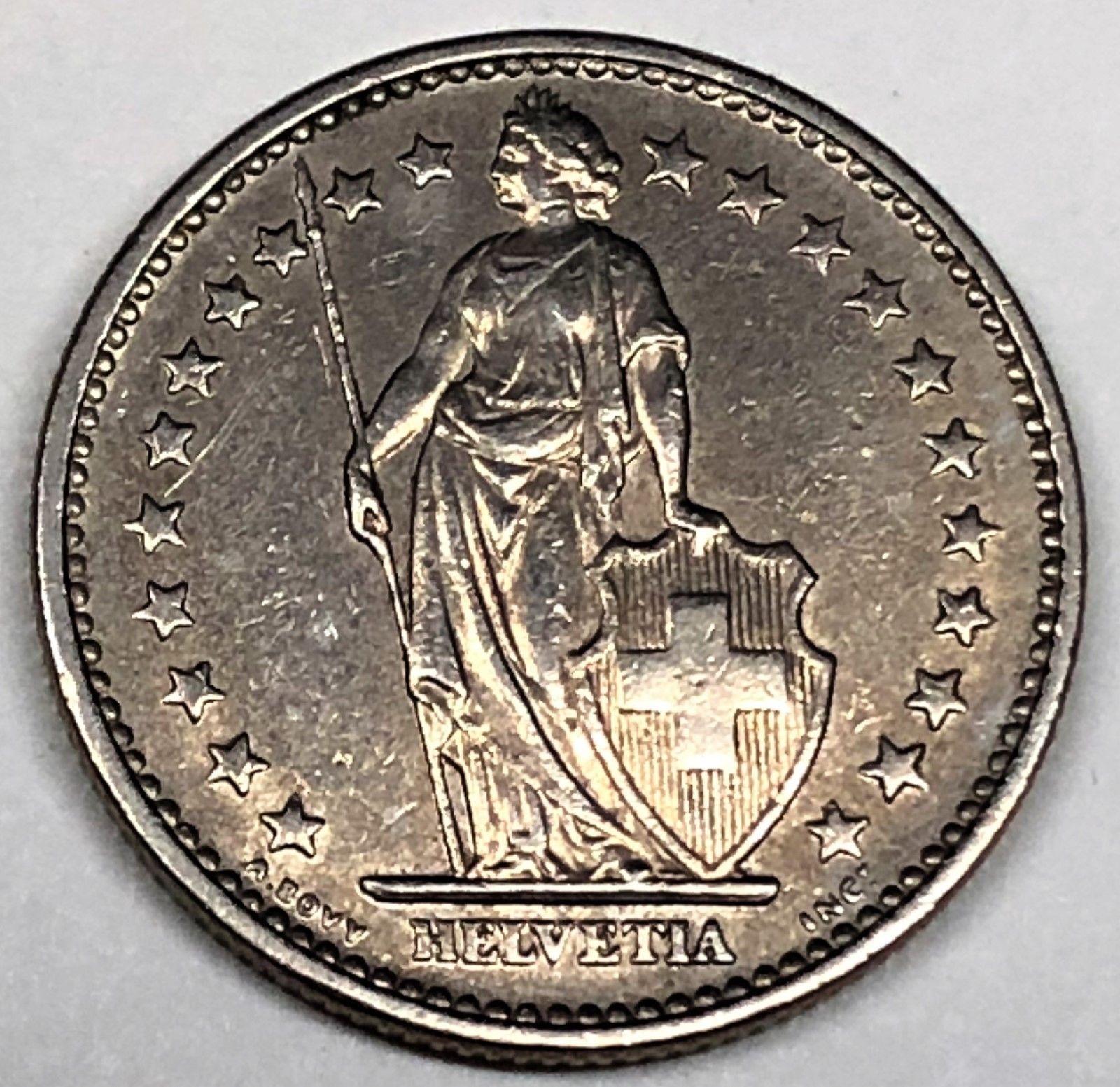 Цена монеты 2 франка (francs) 1968 года Швейцария: стоимость по ...